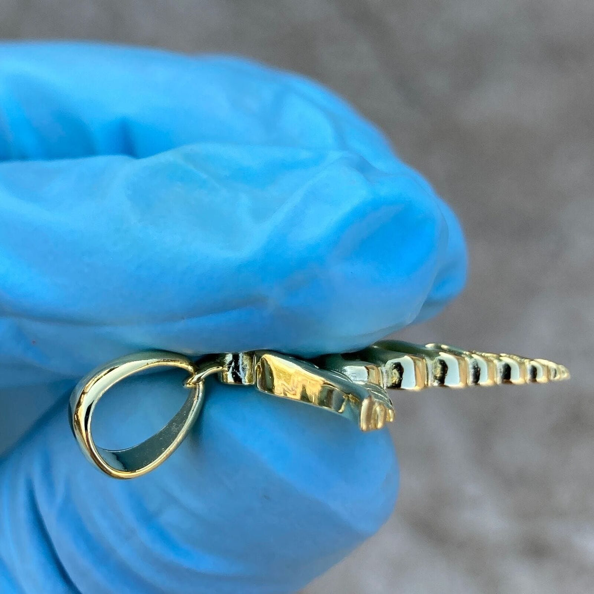 14k Gold Plated over 925 Silver Caduceus RN Nurse Medical Doctor Symbo