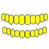 Real 10K Gold Vampire Teeth Fangs Custom Grillz