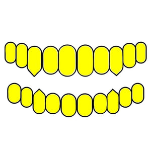 Real 10K Gold Vampire Teeth Fangs Custom Grillz