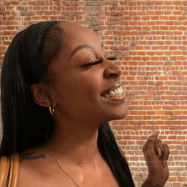 10K Gold Double Cap Heart Cutout & Open Face Tooth Custom Grillz