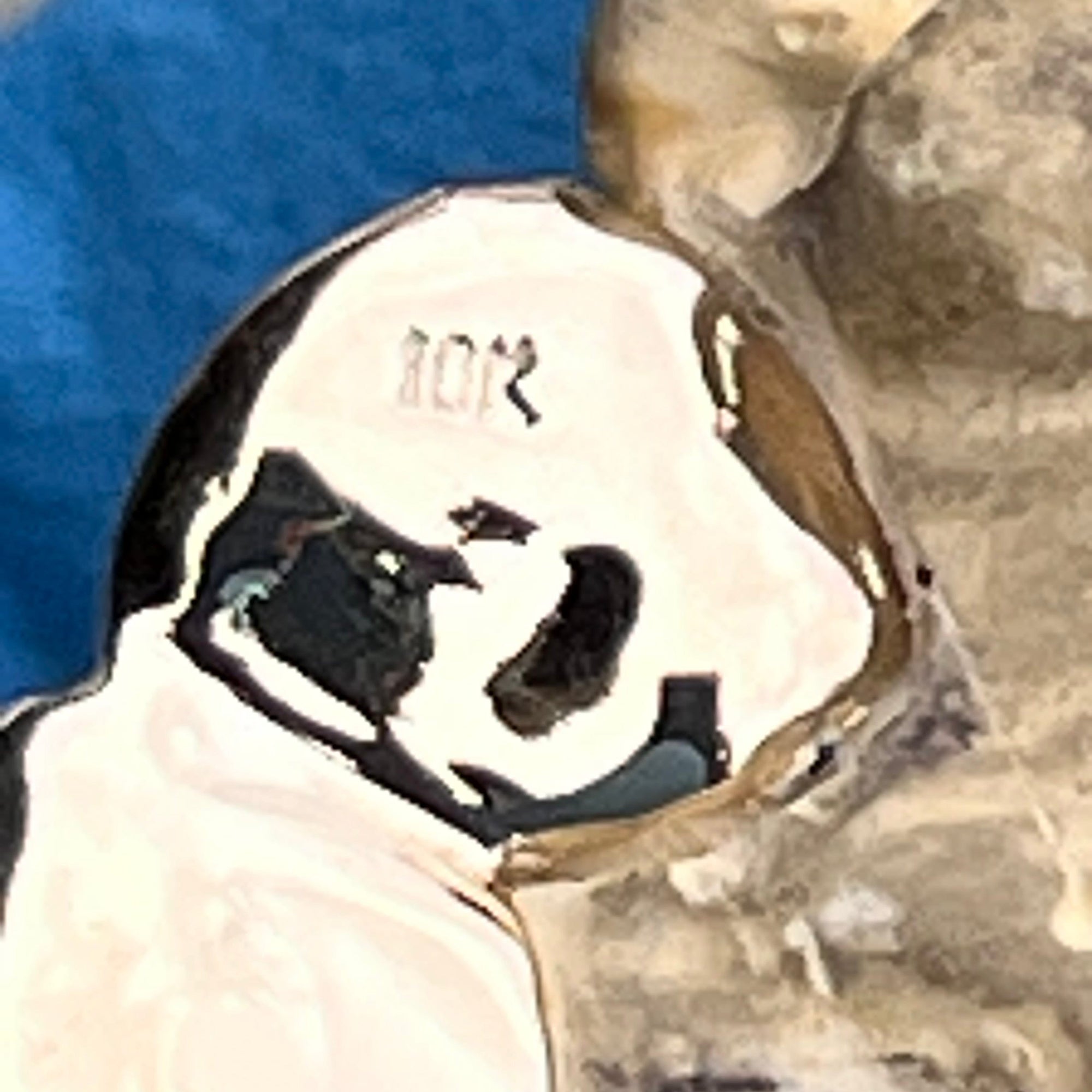 10K Gold Grillz Iced Inlay Side Bar CZ Teeth