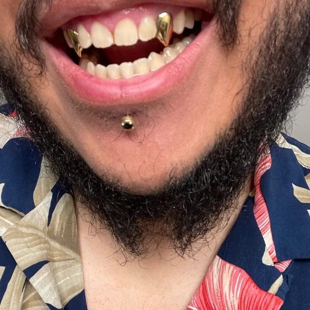 10K Gold or 14K Gold Vampire Fang Single Canine Tooth Custom