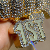 14k Gold Finish "Get Money 1st" Cash Fist Jumbo Pendant