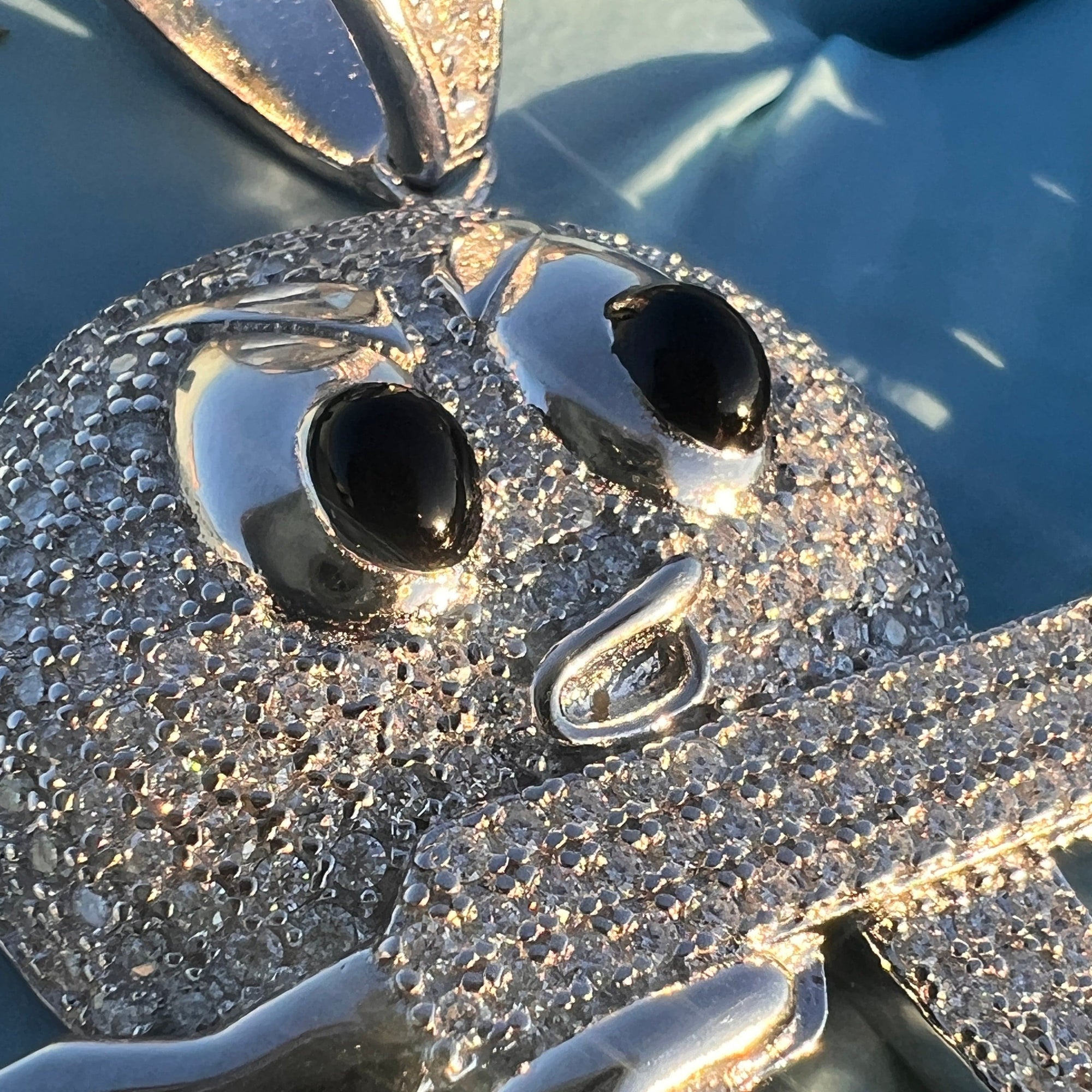 14K Gold Plated 925 Sterling or All Silver Angry Face Emoji AK47 Gun M