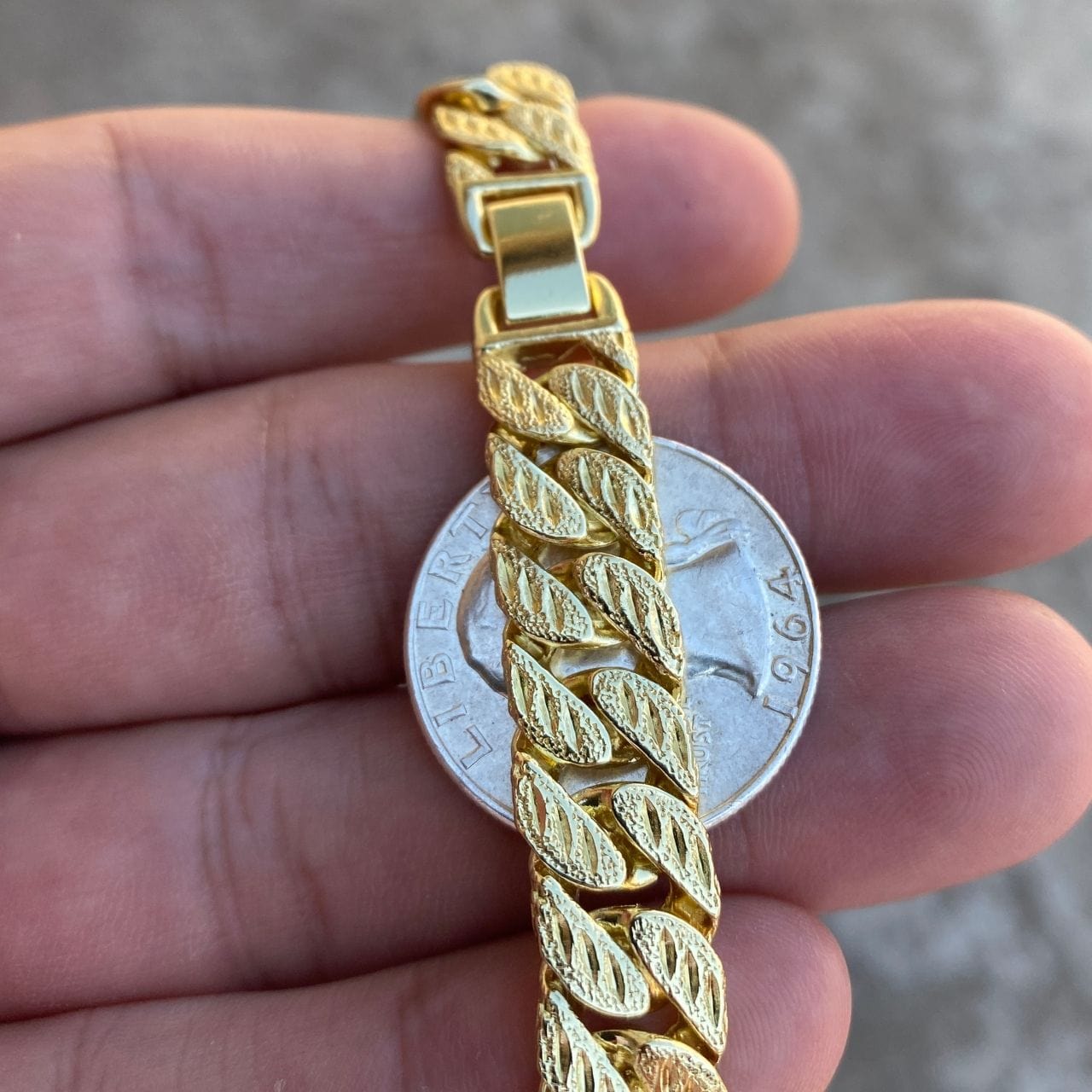 14k Gold Plated 30" Diamond Cut Cuban