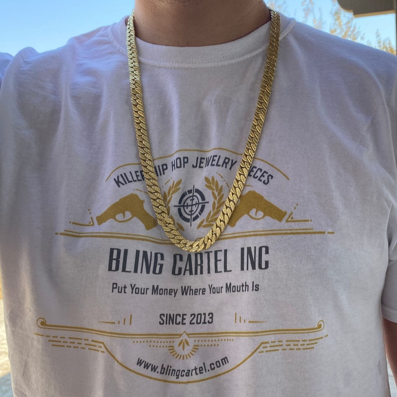14k Gold Plated 30" Diamond Cut Cuban