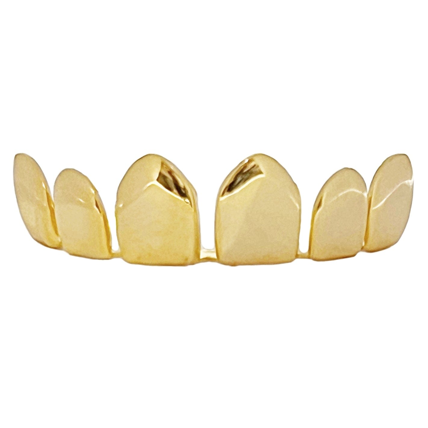 14K Gold Plated Permanent Cut Perm Cuts Top Teeth Pre-Made Grillz
