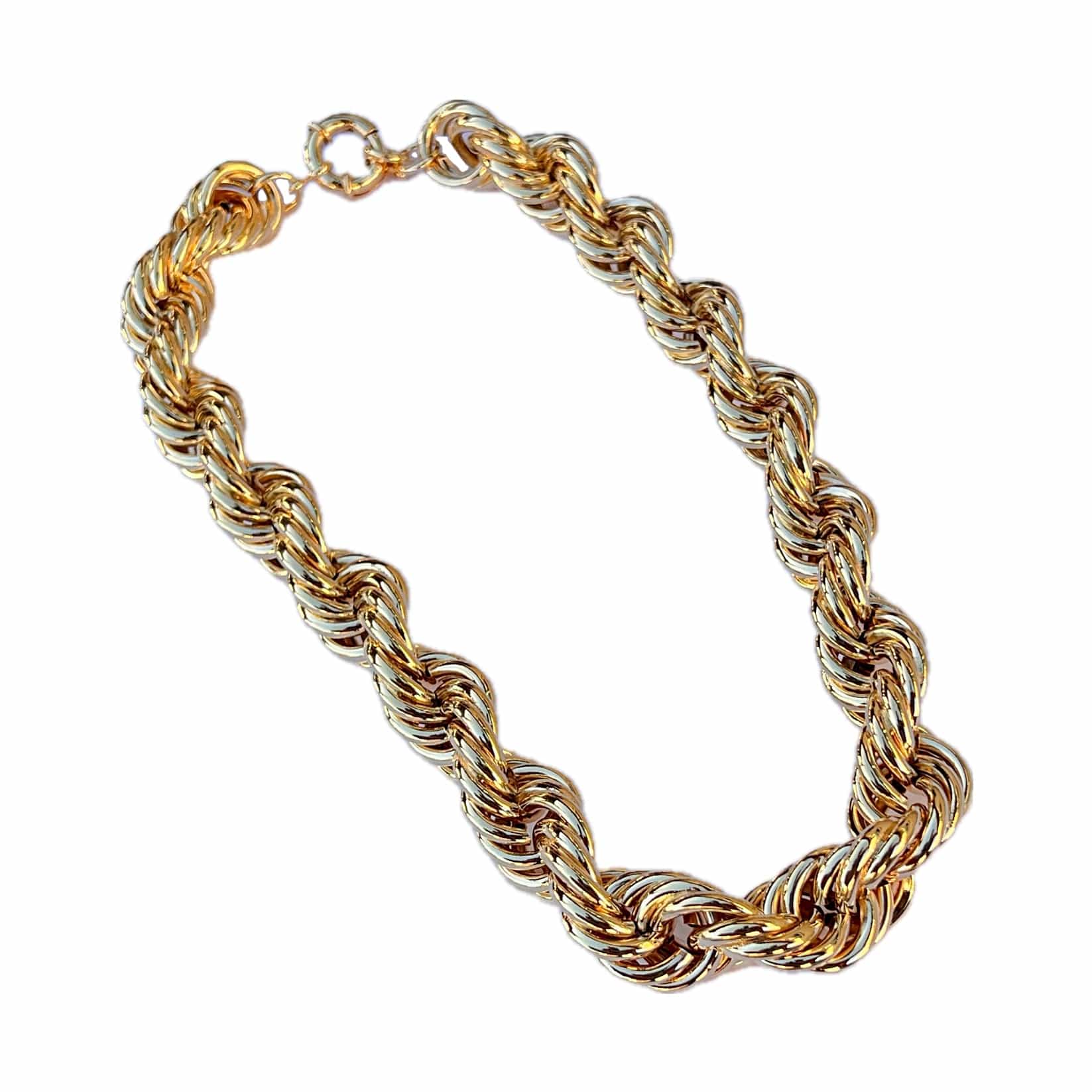 14k Gold Plated Rope Chain Big Dookie 20MM x 20" Hip Hop Necklace