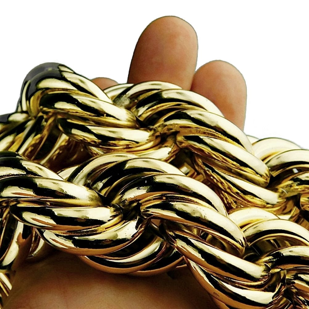 30 mm x 36" Gold Plated Rope Chain