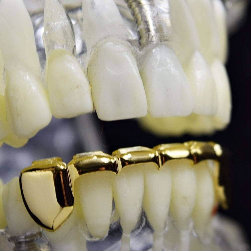 14K Gold Plated Slim Bar Bottom Teeth Grillz