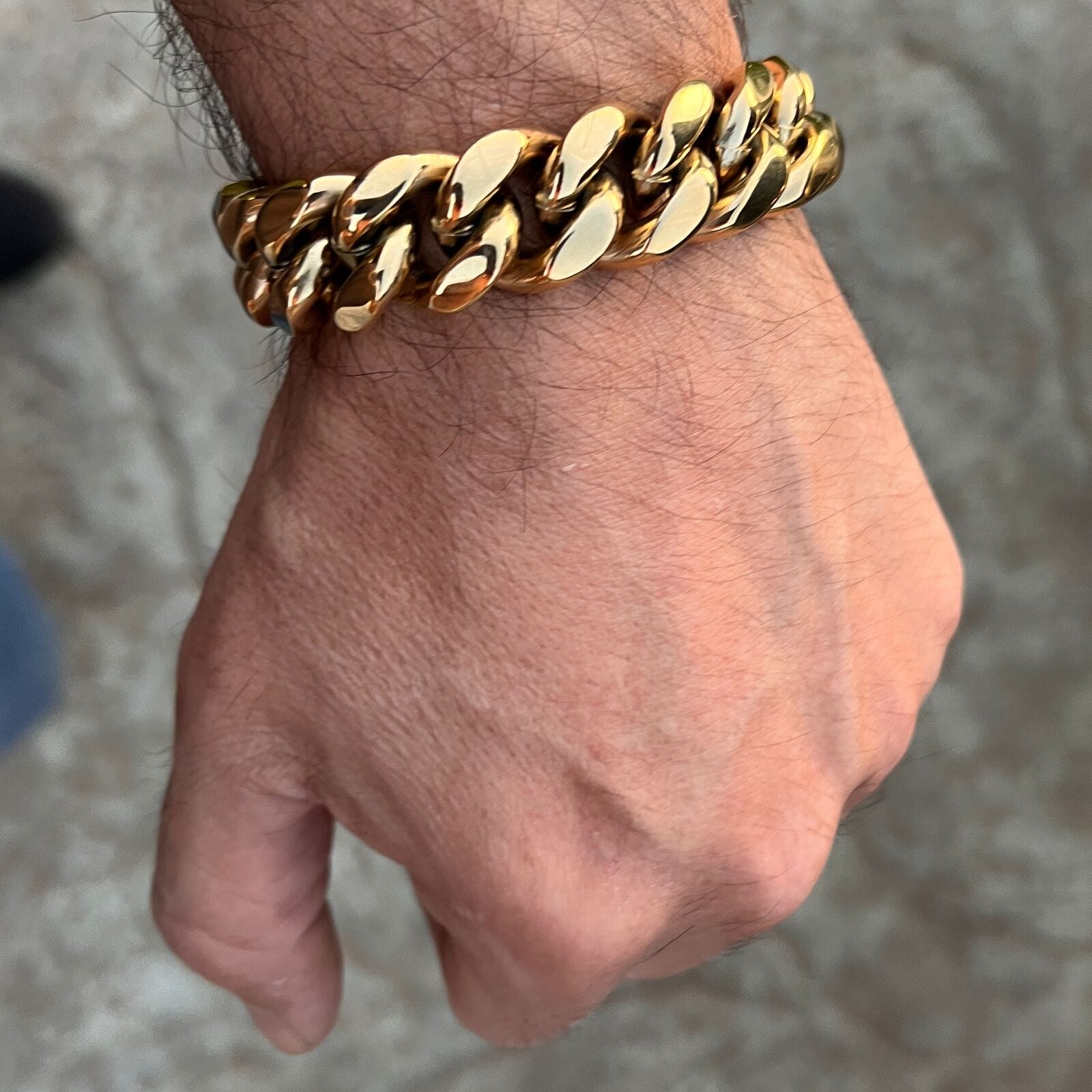 14k Gold Plated Stainless Steel Miami Cuban Link 32" Kilo Chain 8.5" 1