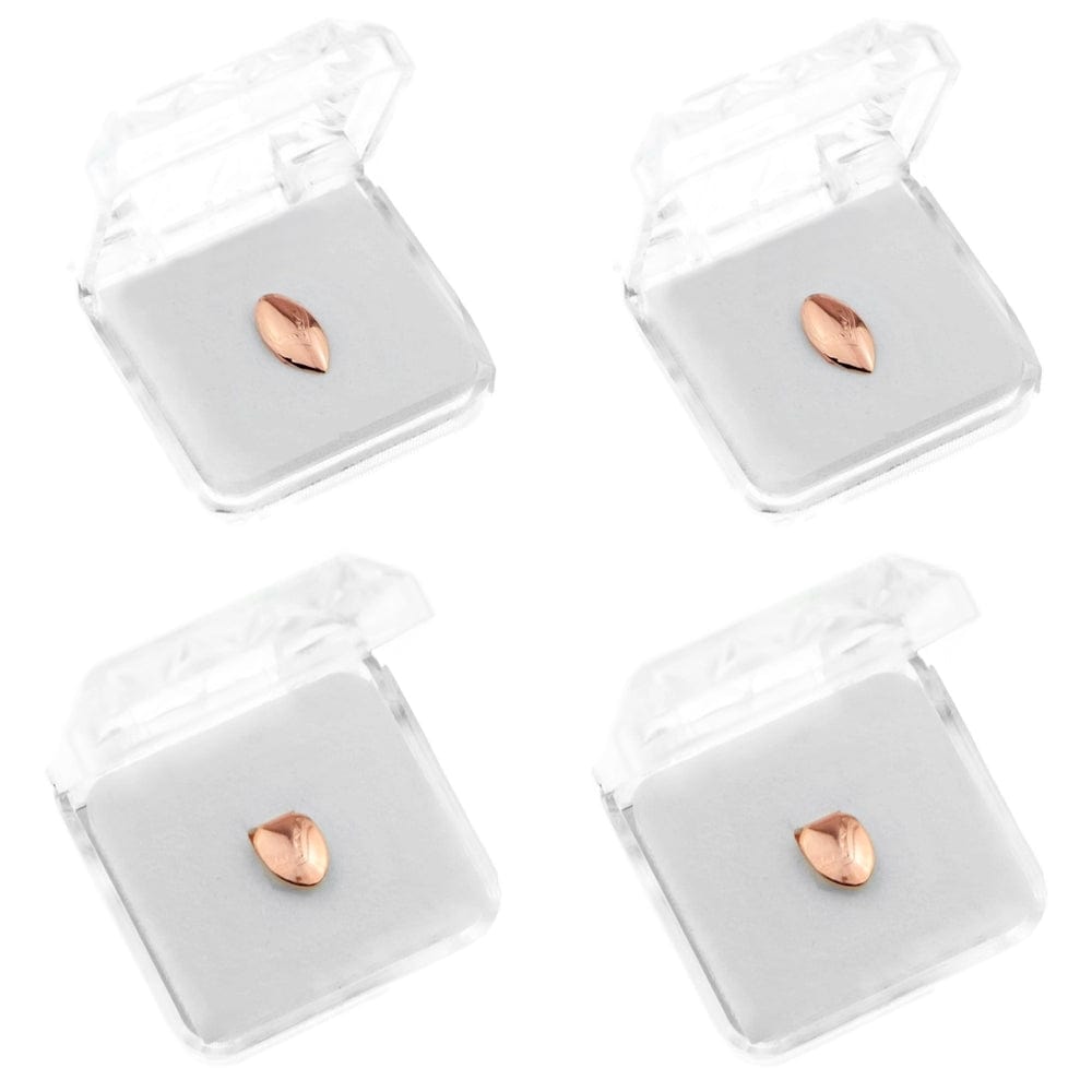 14K Rose Gold Plated Vampire Fangs & Caps Set