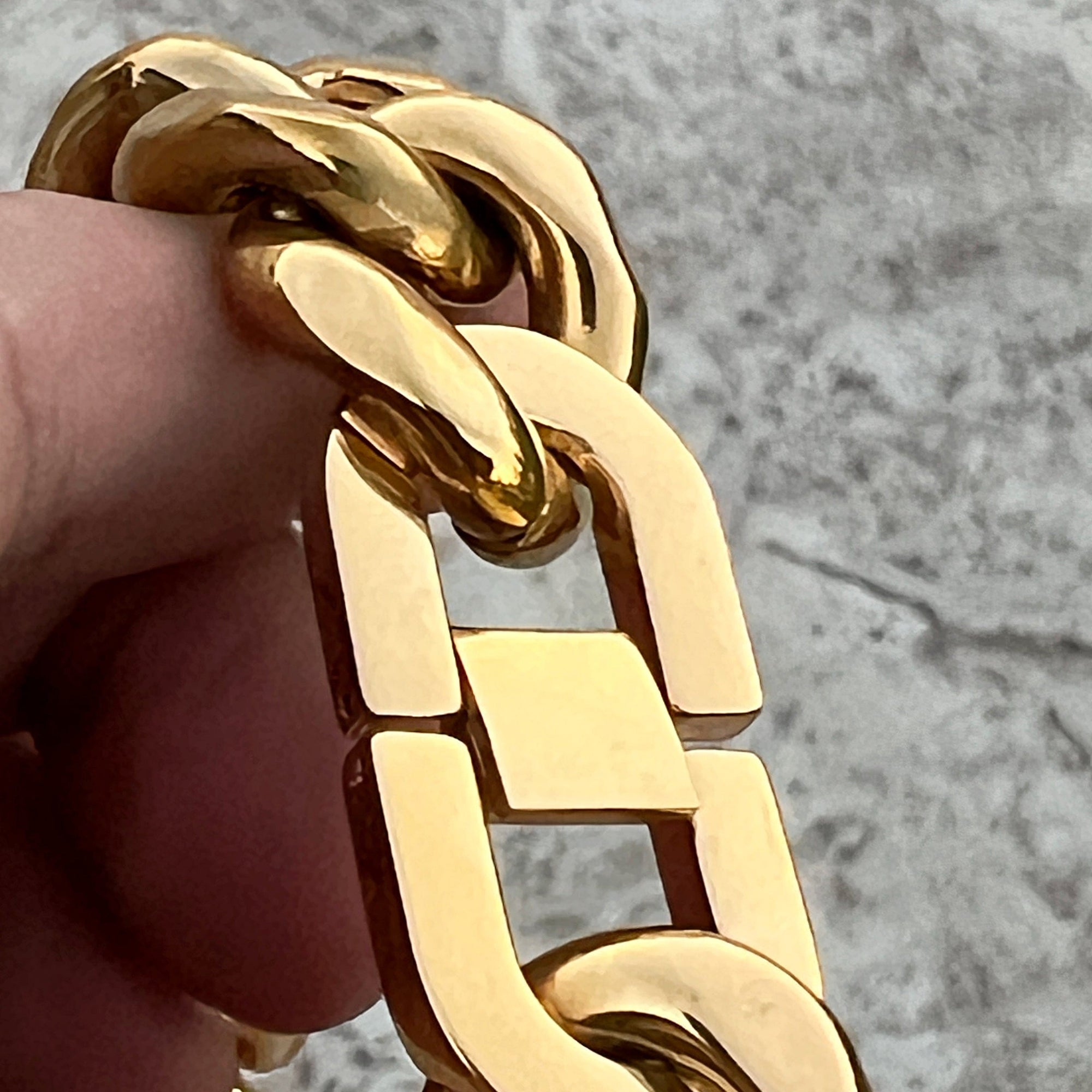 24K Gold Plated 316L Stainless Steel Figaro Chain Necklace 22MM 18"-30