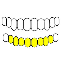 Real 10K Gold Vampire Teeth Fangs Custom Grillz