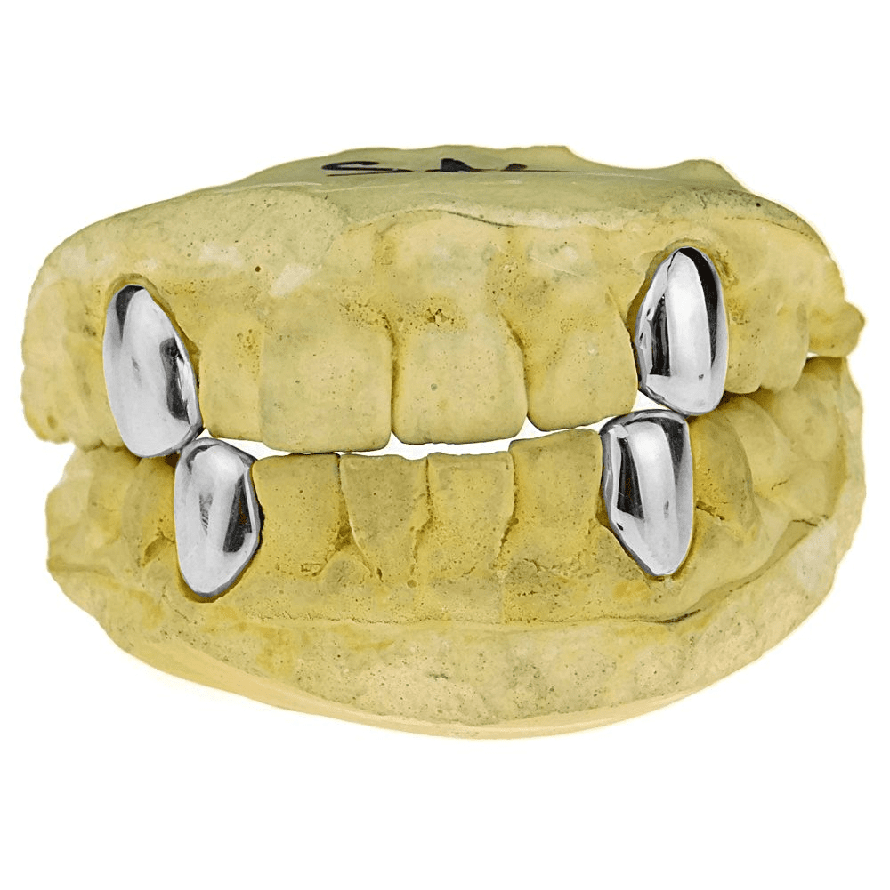 Real Solid 925 Sterling Silver Single Canine Teeth Caps