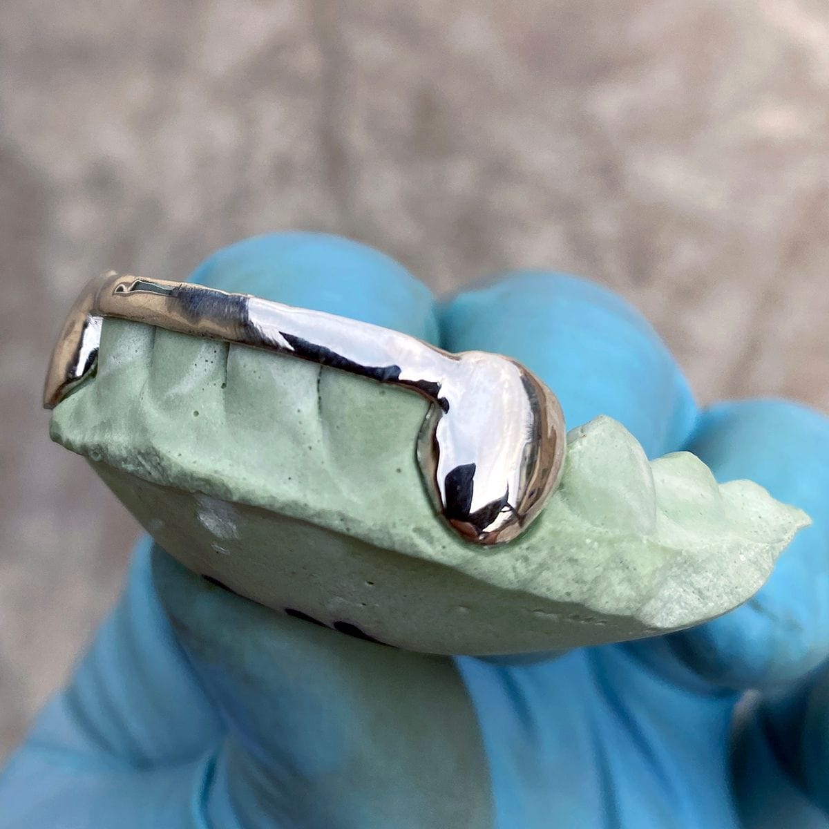 925 Sterling Silver Canine Caps Custom Grillz w/Front Bar