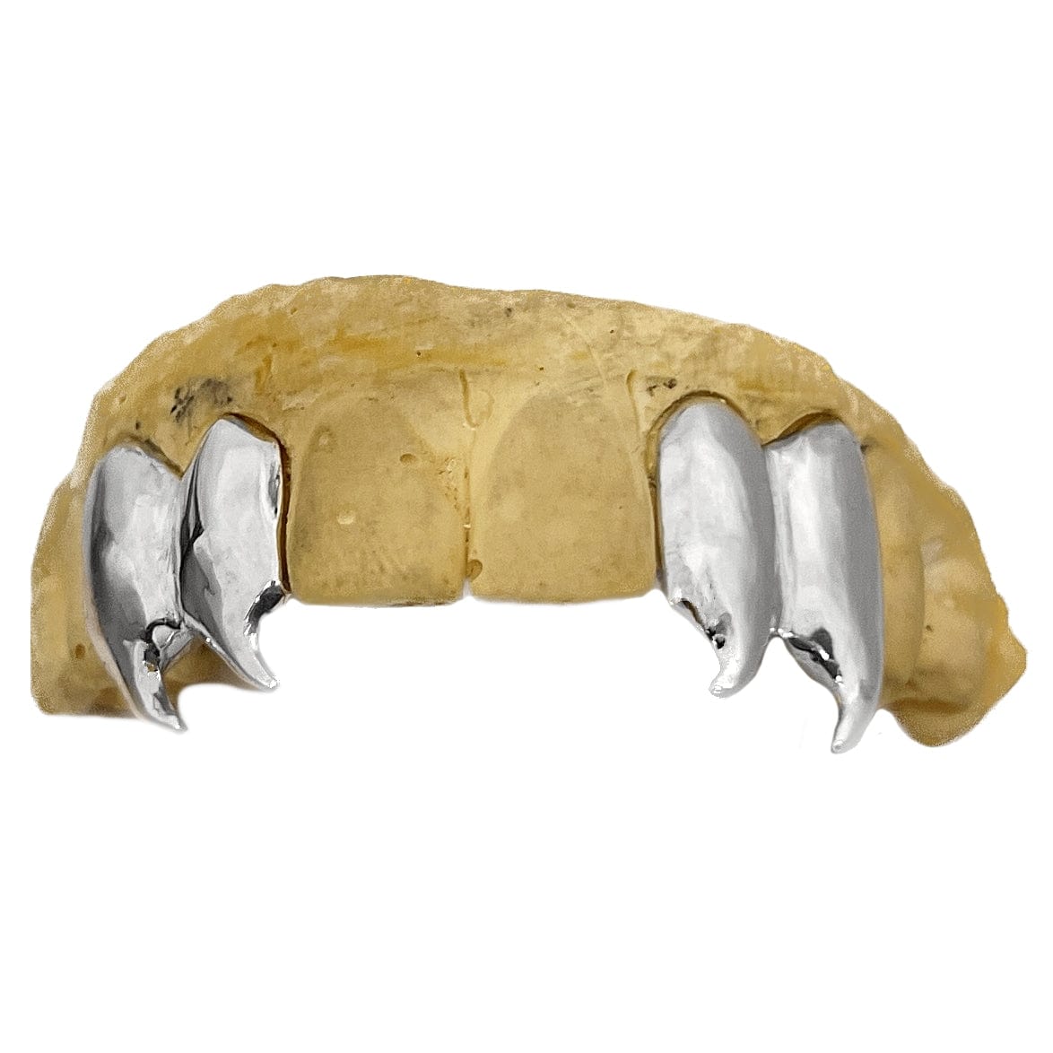 925 Sterling Silver Double Fangs Extended Curved Extra Long Custom Vam