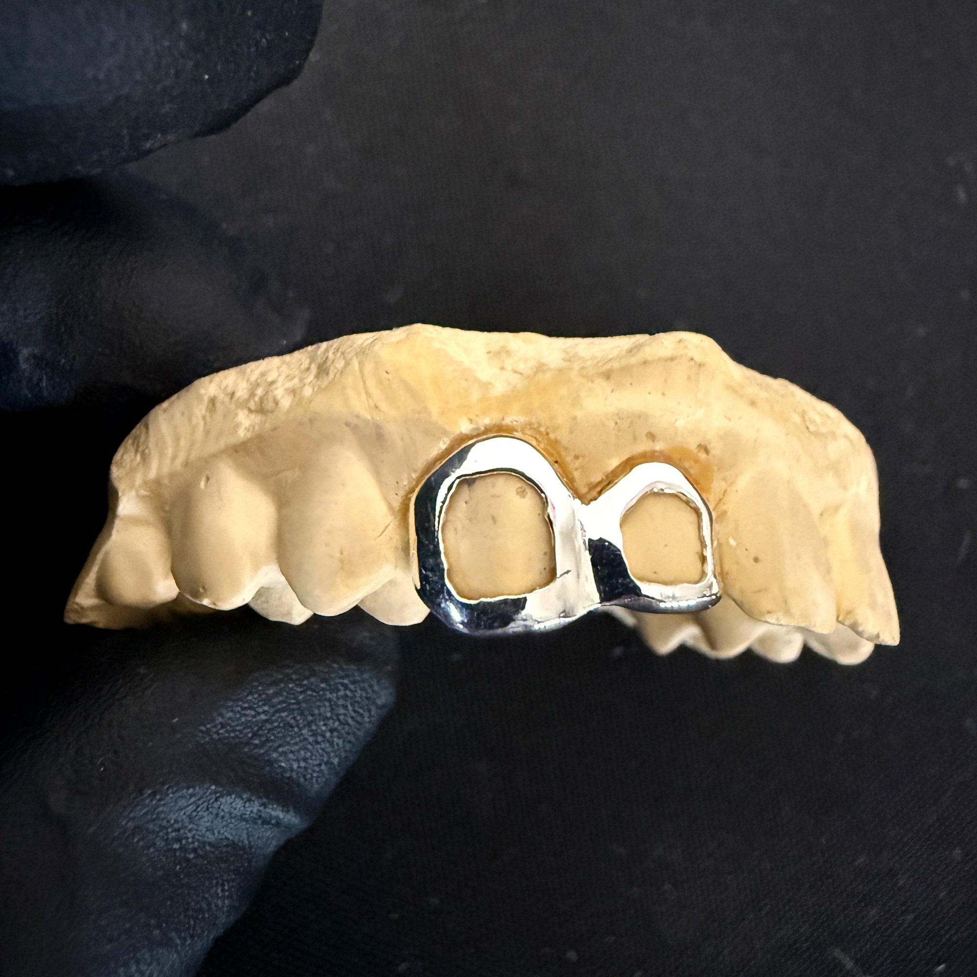 925 Sterling Silver Double Side Canine Open Face Caps Custom Grillz