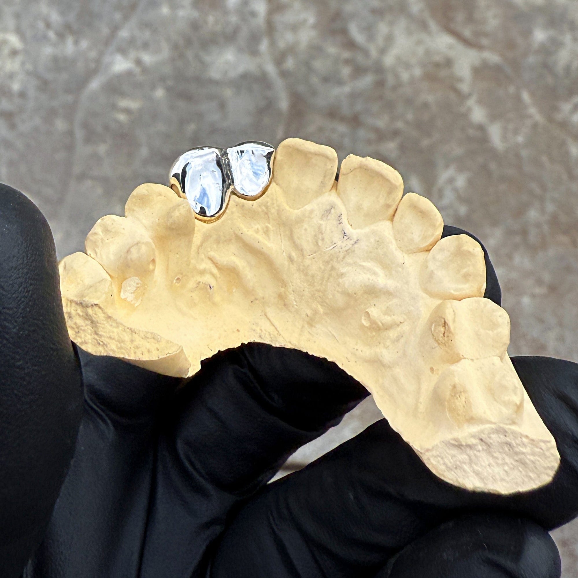 925 Sterling Silver Double Side Canine Open Face Caps Custom Grillz