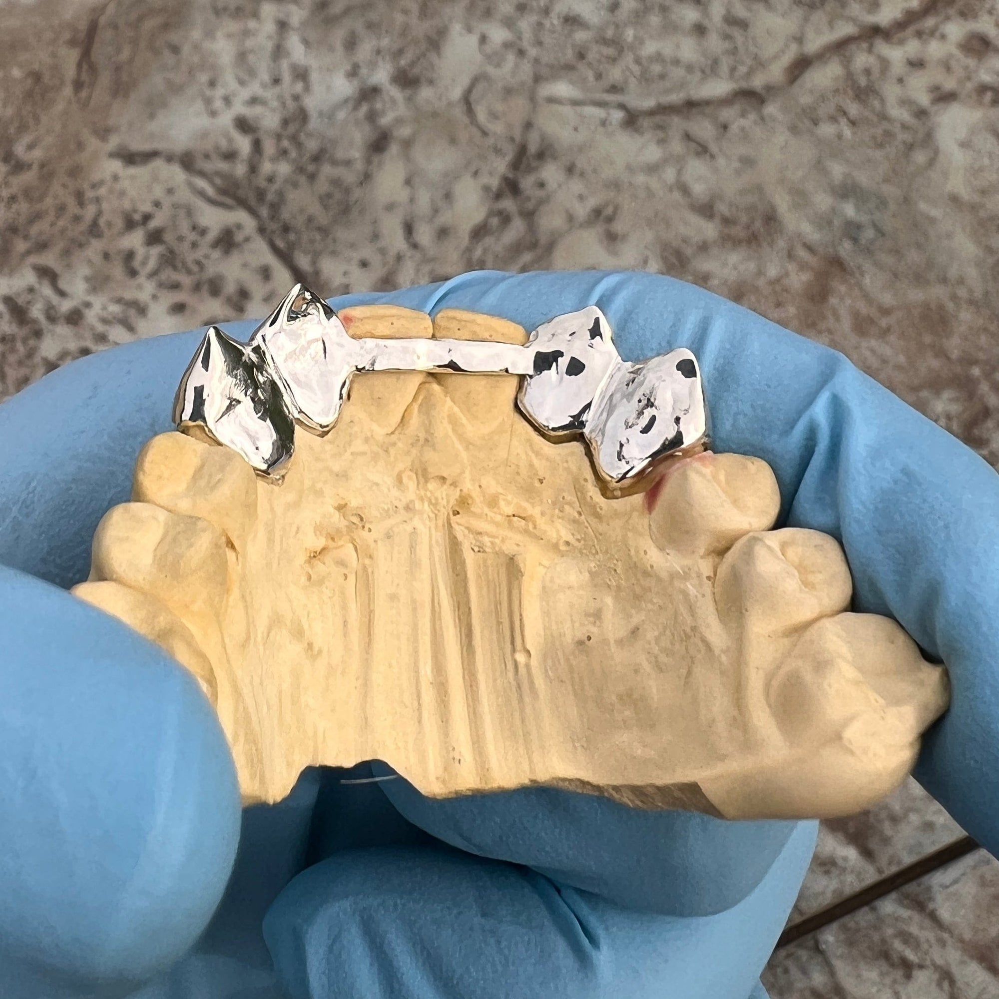 925 Sterling Silver Double Vampire Fangs Open Face Fang Custom Grillz