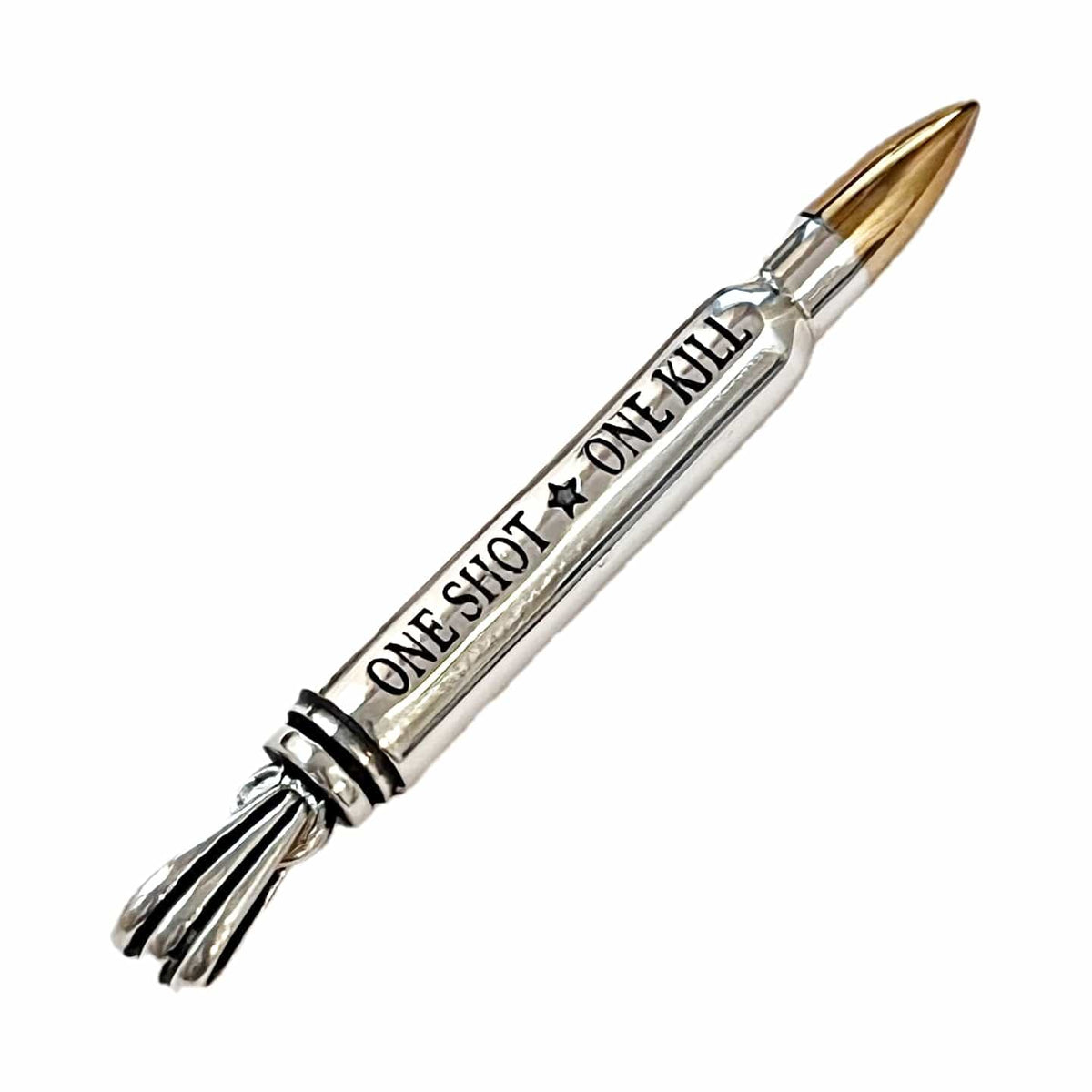 925 Sterling Silver One Shot One Kill Rifle Bullet Military Sniper Pen