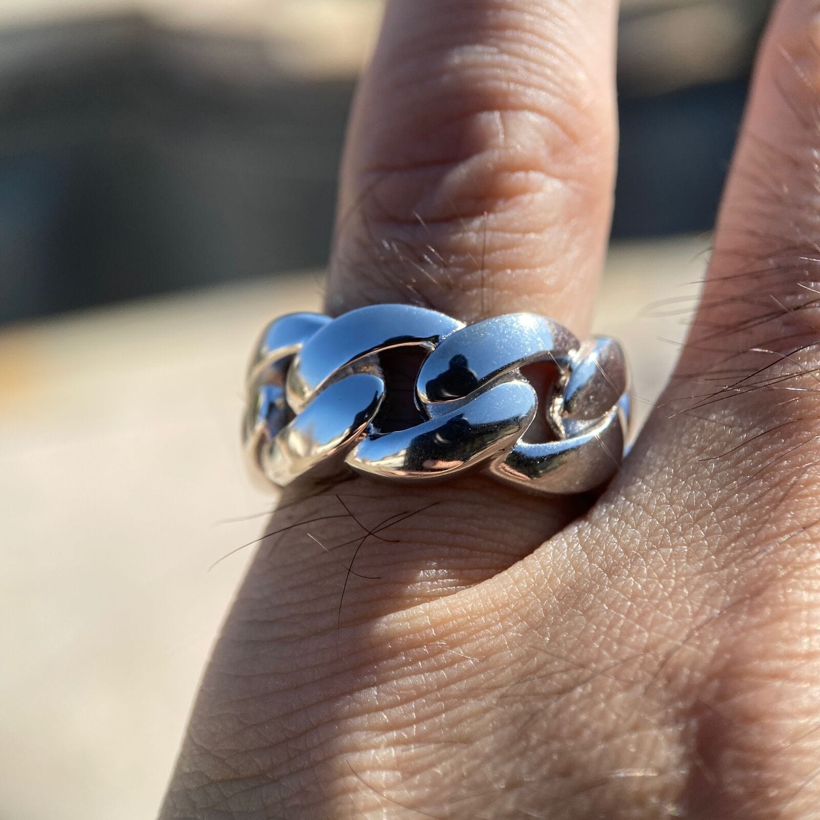 925 Sterling Silver Ring Miami Cuban Link Heavy Plain 11MM Thick