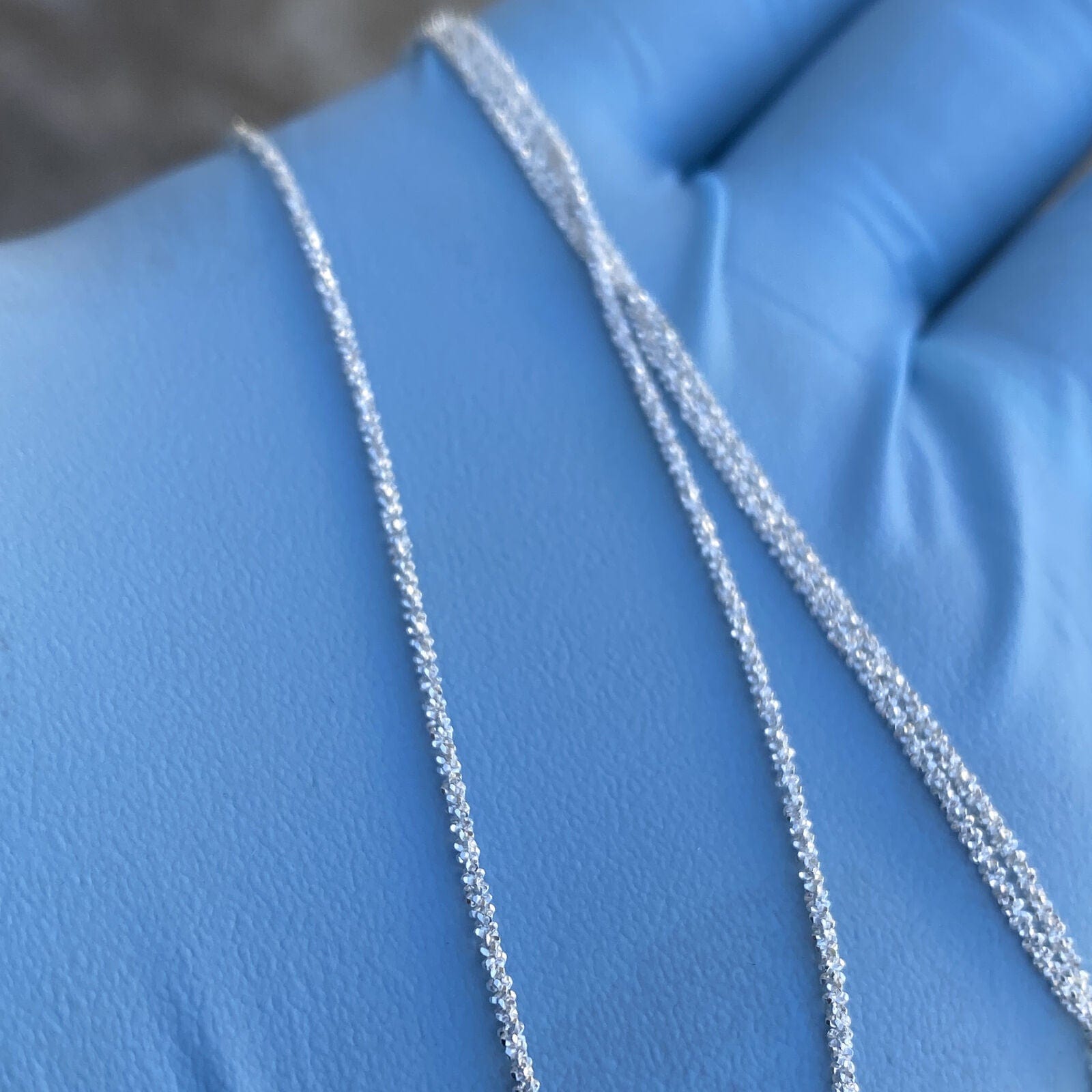 925 Sterling Silver Sparkle Diamond-Cut Rope Chain Margarita Necklace