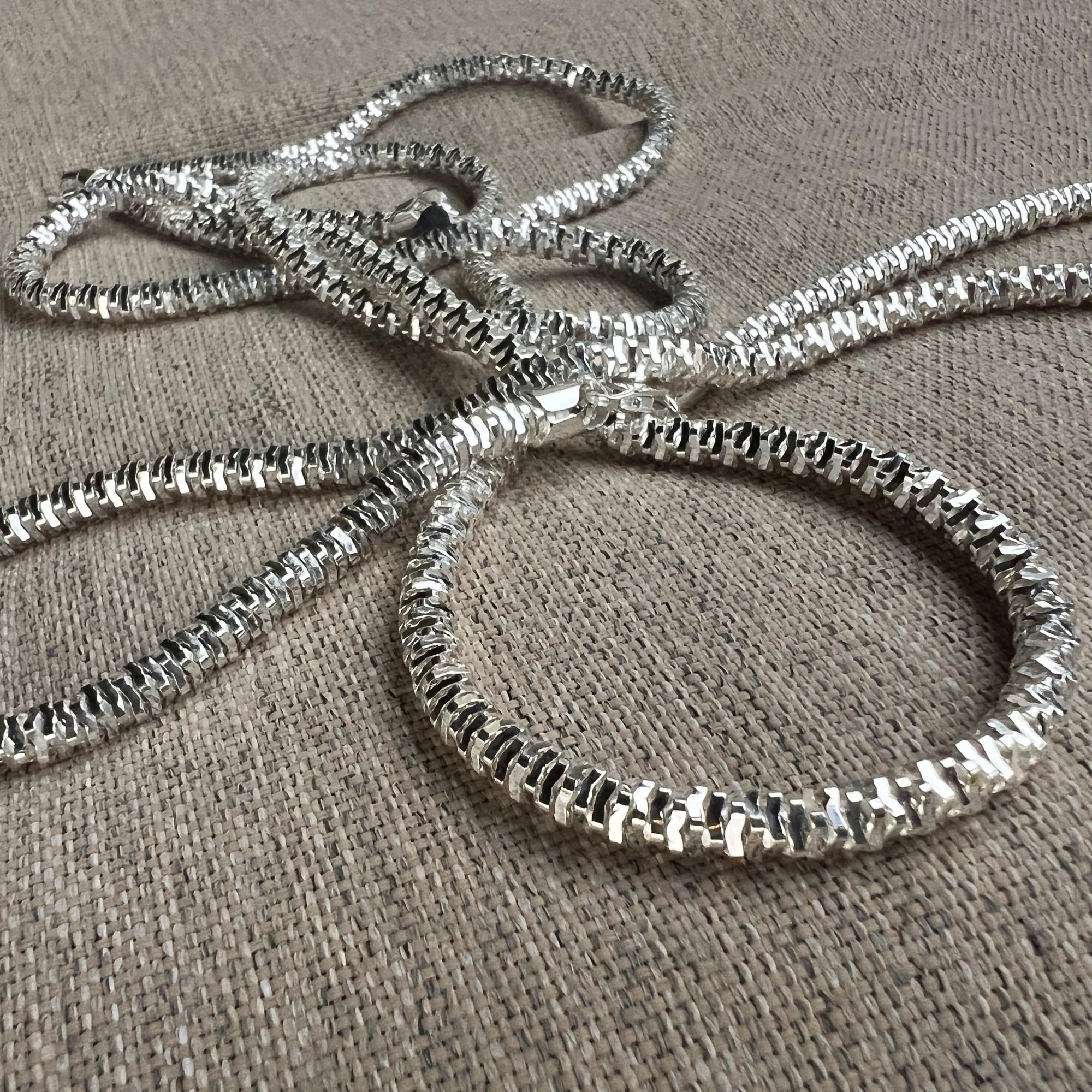 925 Sterling Silver Sparkle Diamond Cut Rope Chain Necklace 5.5MM Thic