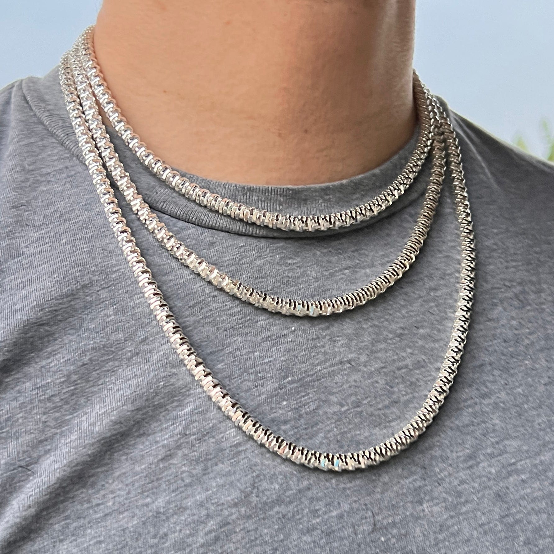 925 Sterling Silver Sparkle Diamond Cut Rope Chain Necklace 5.5MM Thic