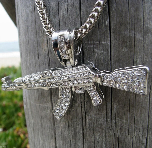 Ak 47 pendant silver store