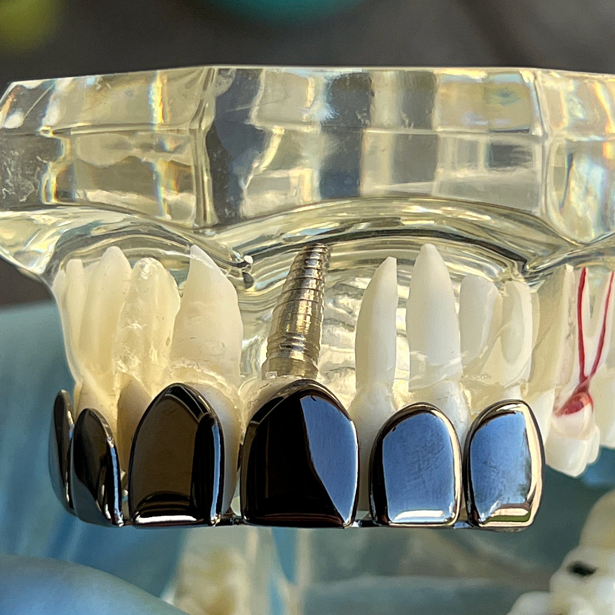 Black Permanent Cut Perm Cuts Top Teeth Pre-Made Grillz