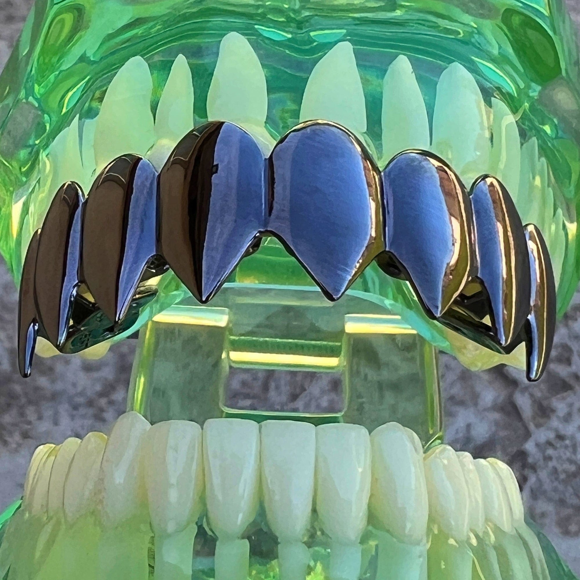 Black Shark Grillz Eight Top Teeth 8 Tooth Grills