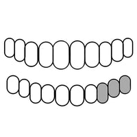 Real 925 Sterling Silver Three Tooth Side Teeth Custom Grillz