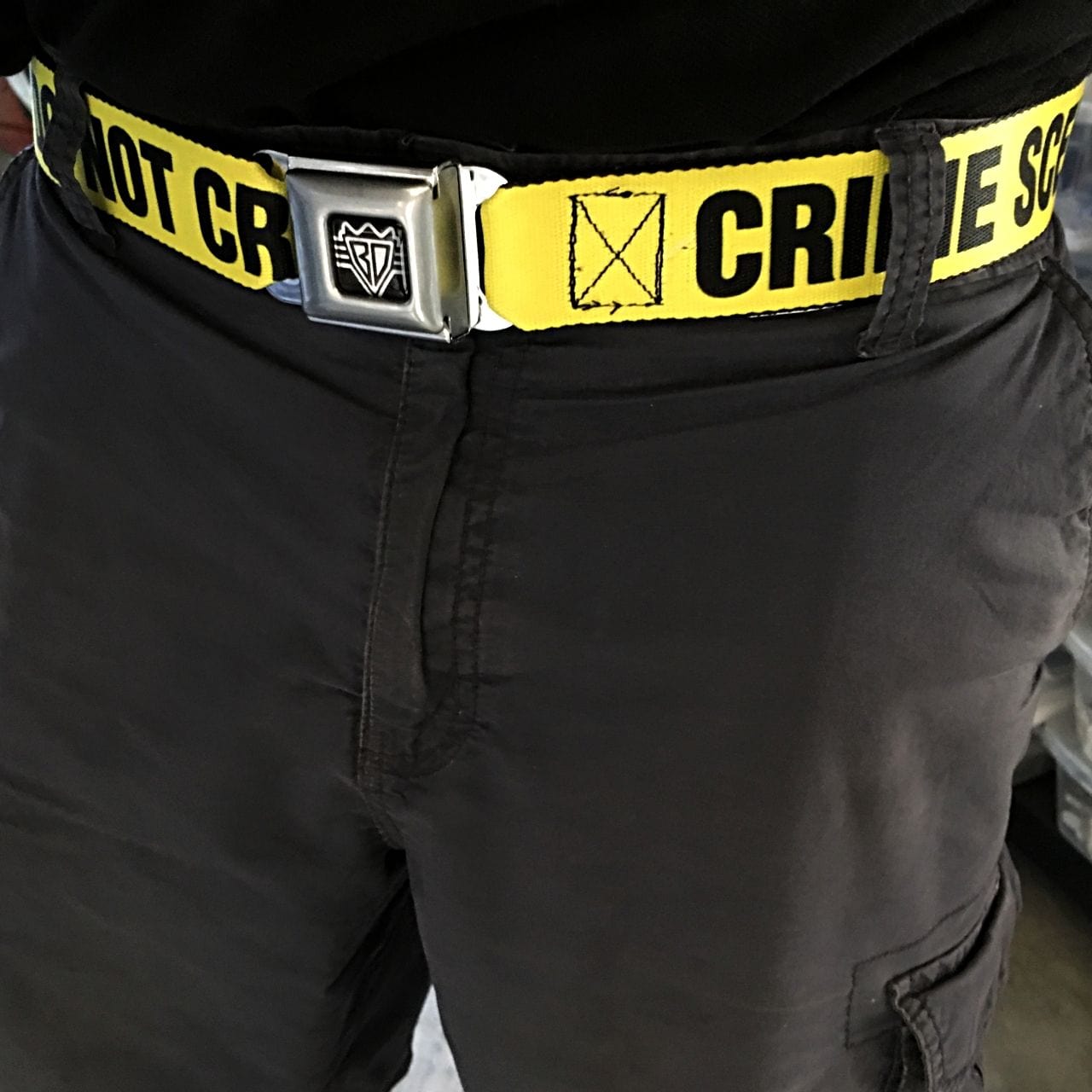 Crime Scene Tape Buckle-Down Belt