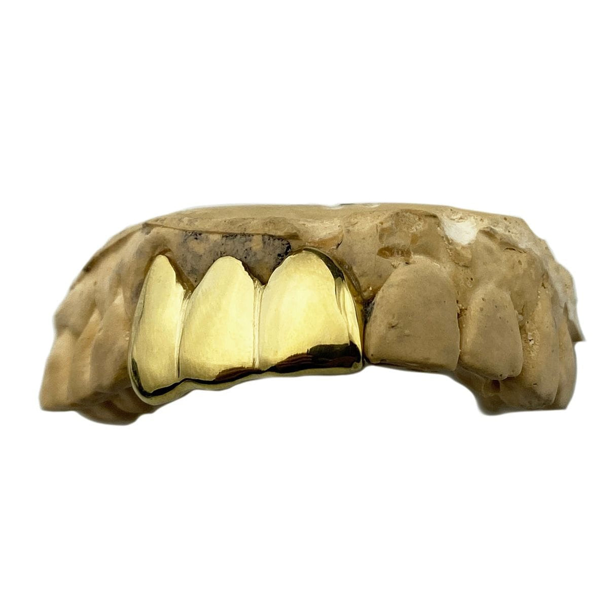 Gold Plated over 925 Sterling Silver Three Teeth Custom Grillz