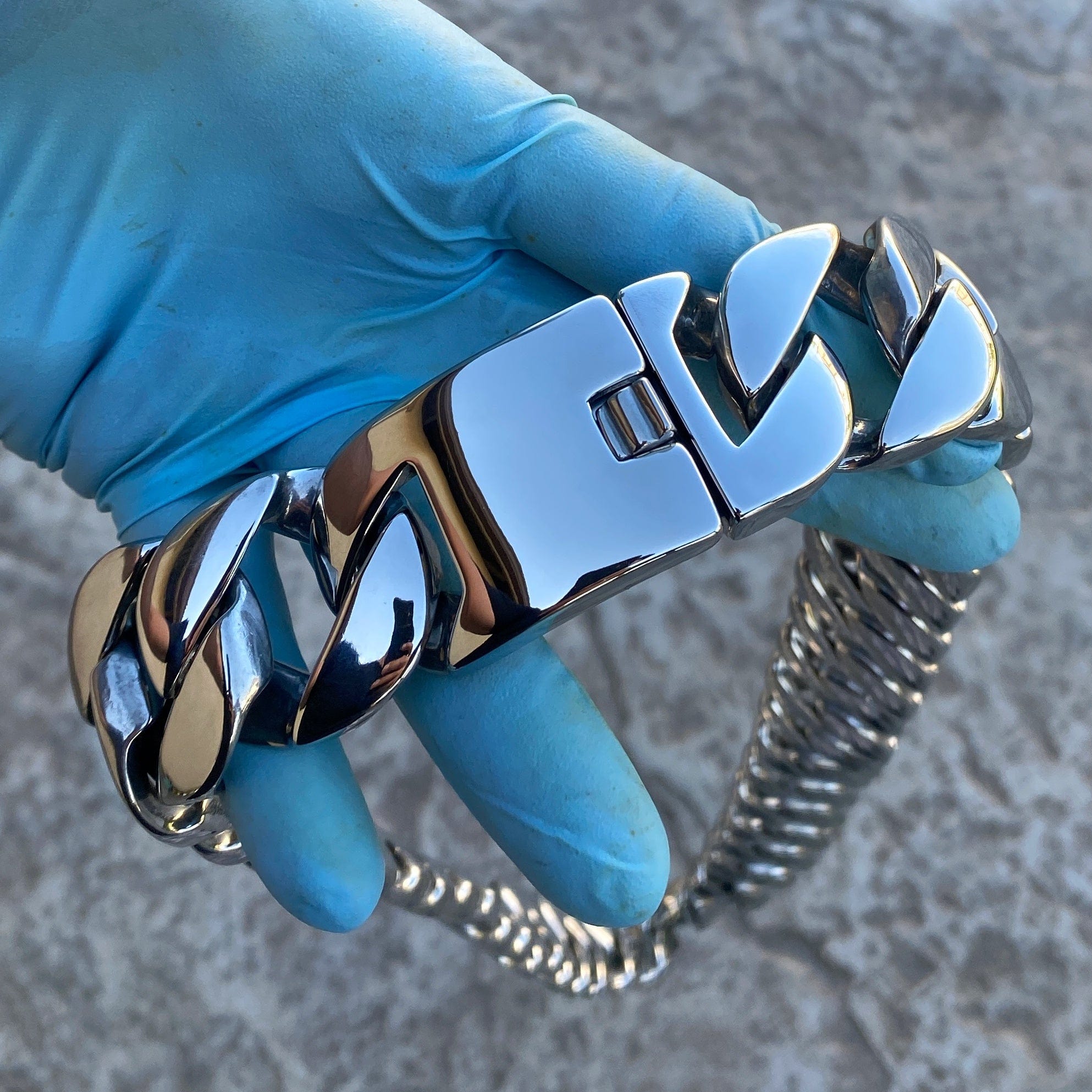 Huge 30MM Thick Cuban Chain Silver 316L Stainless Steel 36" Necklace