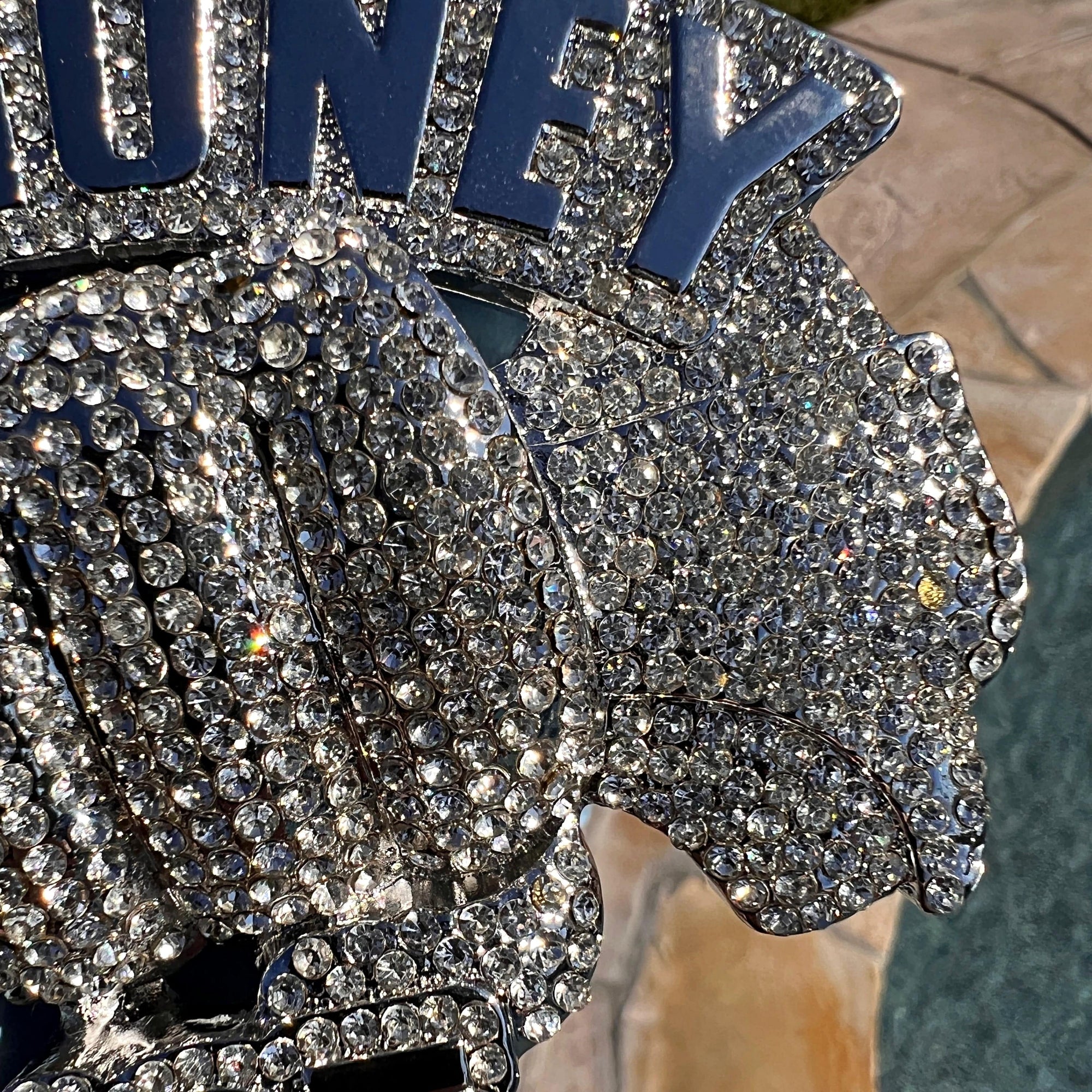 Huge "Get Money 1st" Cash Fist Jumbo Hip Hop Pendant Silver Tone