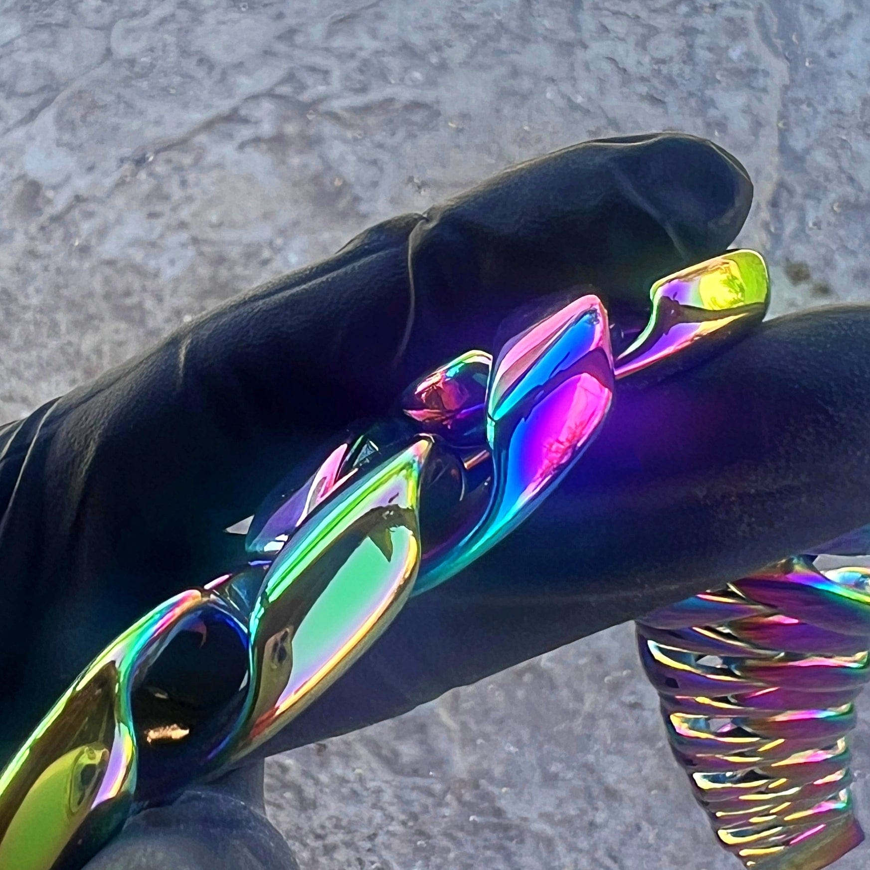 Men's Huge Cuban Chain Multicolor Rainbow Stainless Steel 30MM 28"