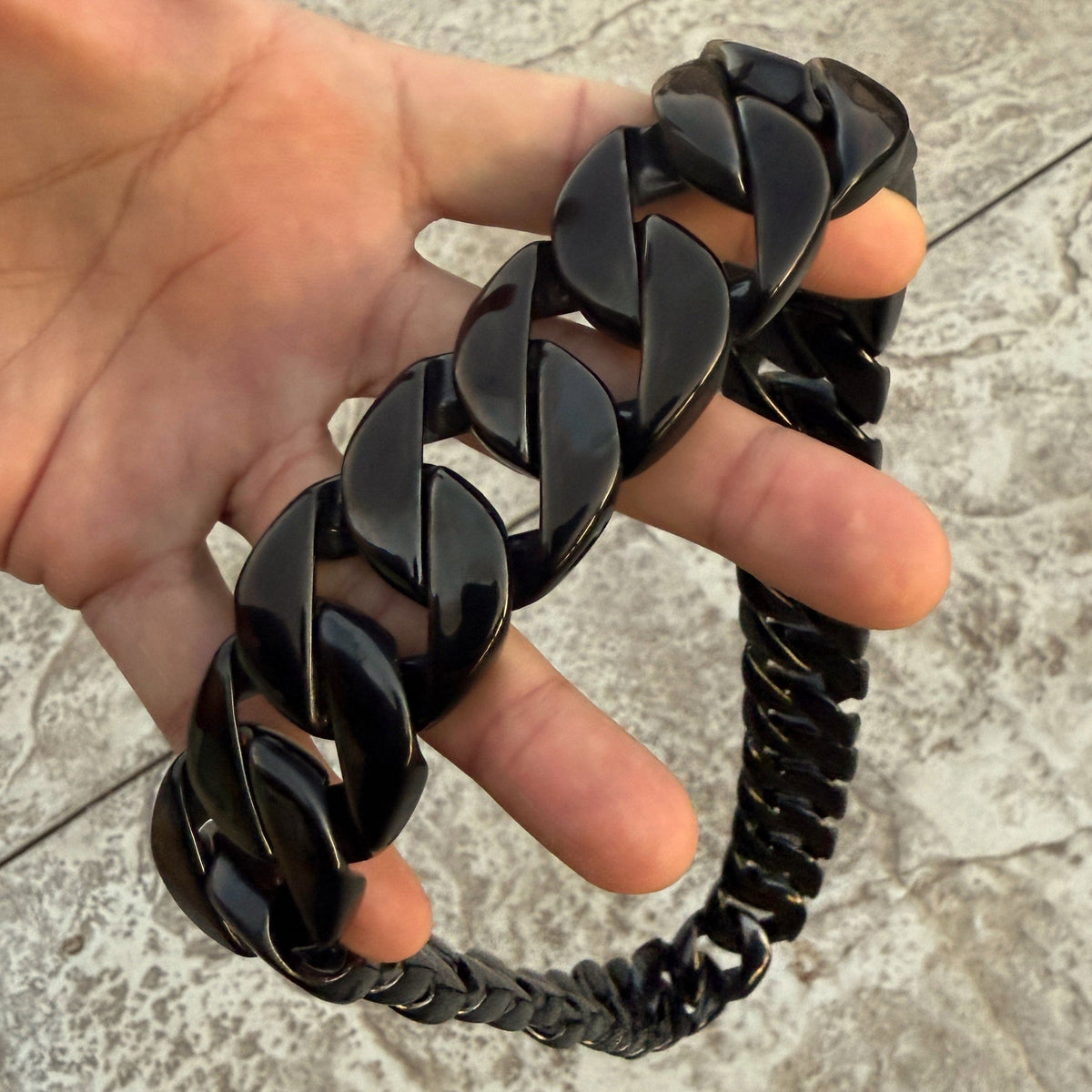 Men's Huge Cuban Link Chain Black Stainless Steel 30MM 24" -28" Inch