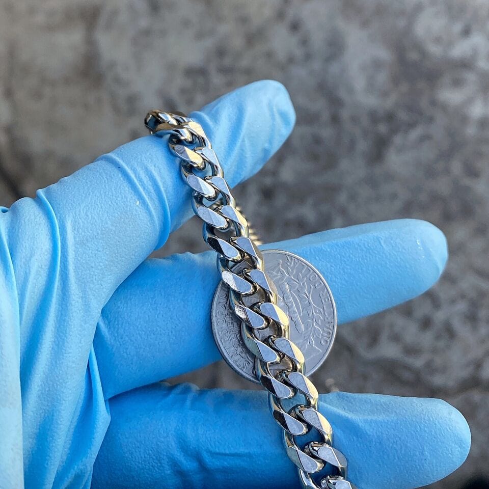 Miami Cuban Curb Link Stainless Steel Hip Hop Chain Necklace 9MM Thick