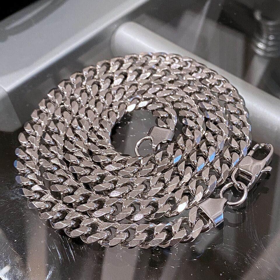 Miami Cuban Curb Link Stainless Steel Hip Hop Chain Necklace 9MM Thick