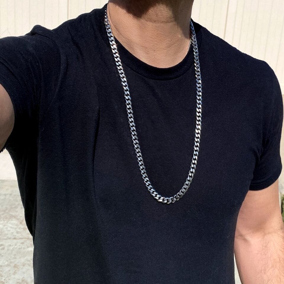 Miami Cuban Curb Link Stainless Steel Hip Hop Chain Necklace 9MM Thick
