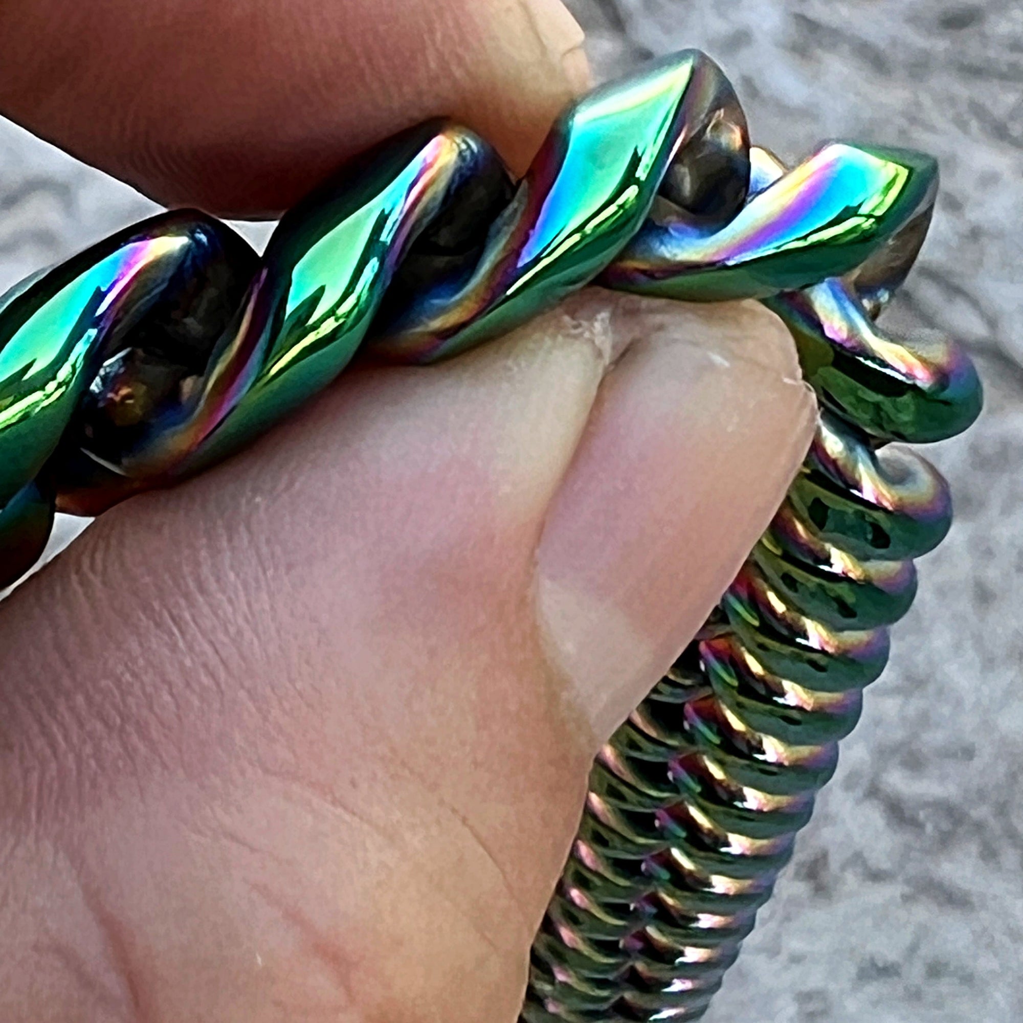 Miami Cuban Link Chain Multicolor 316L Stainless Steel 14MM 18"-30"