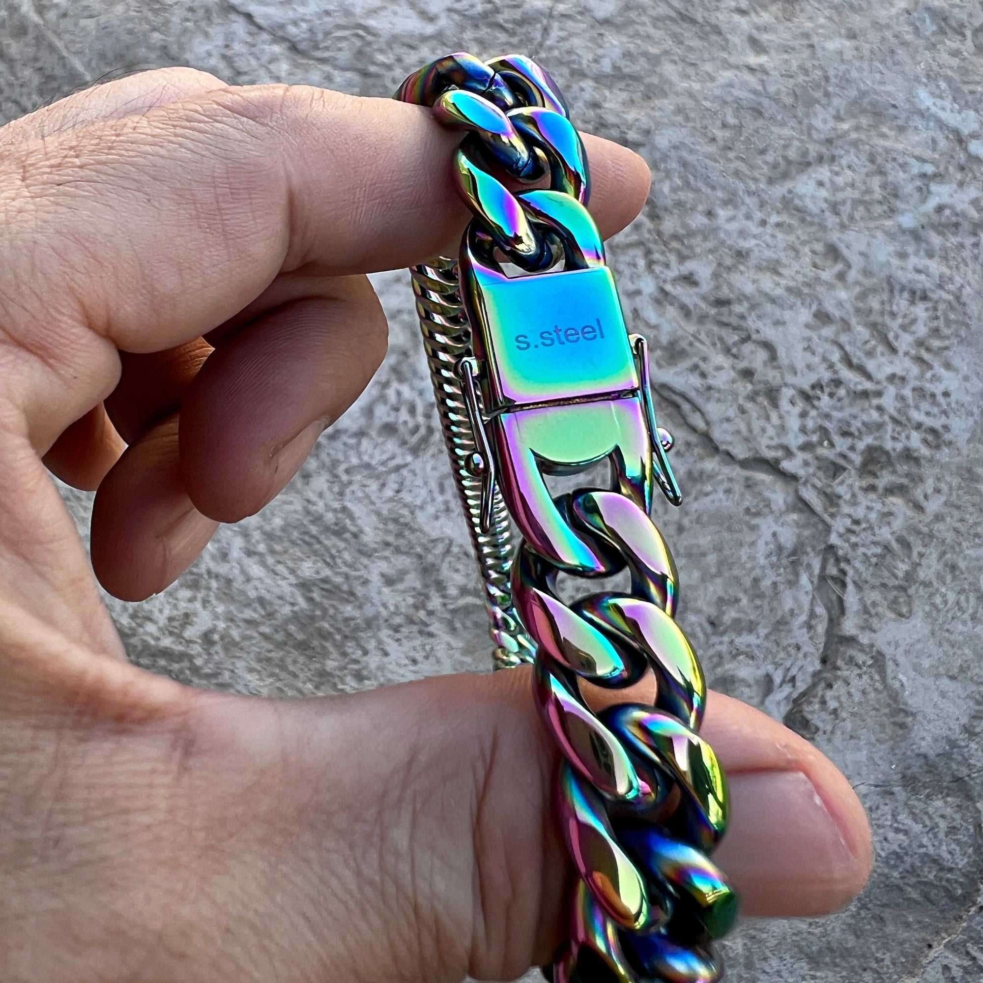 Miami Cuban Link Chain Multicolor 316L Stainless Steel 14MM 18"-30"