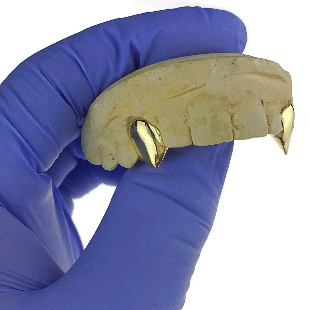 Real 10k Gold Vampire Teeth Vampire Canine Fangs Custom Grillz