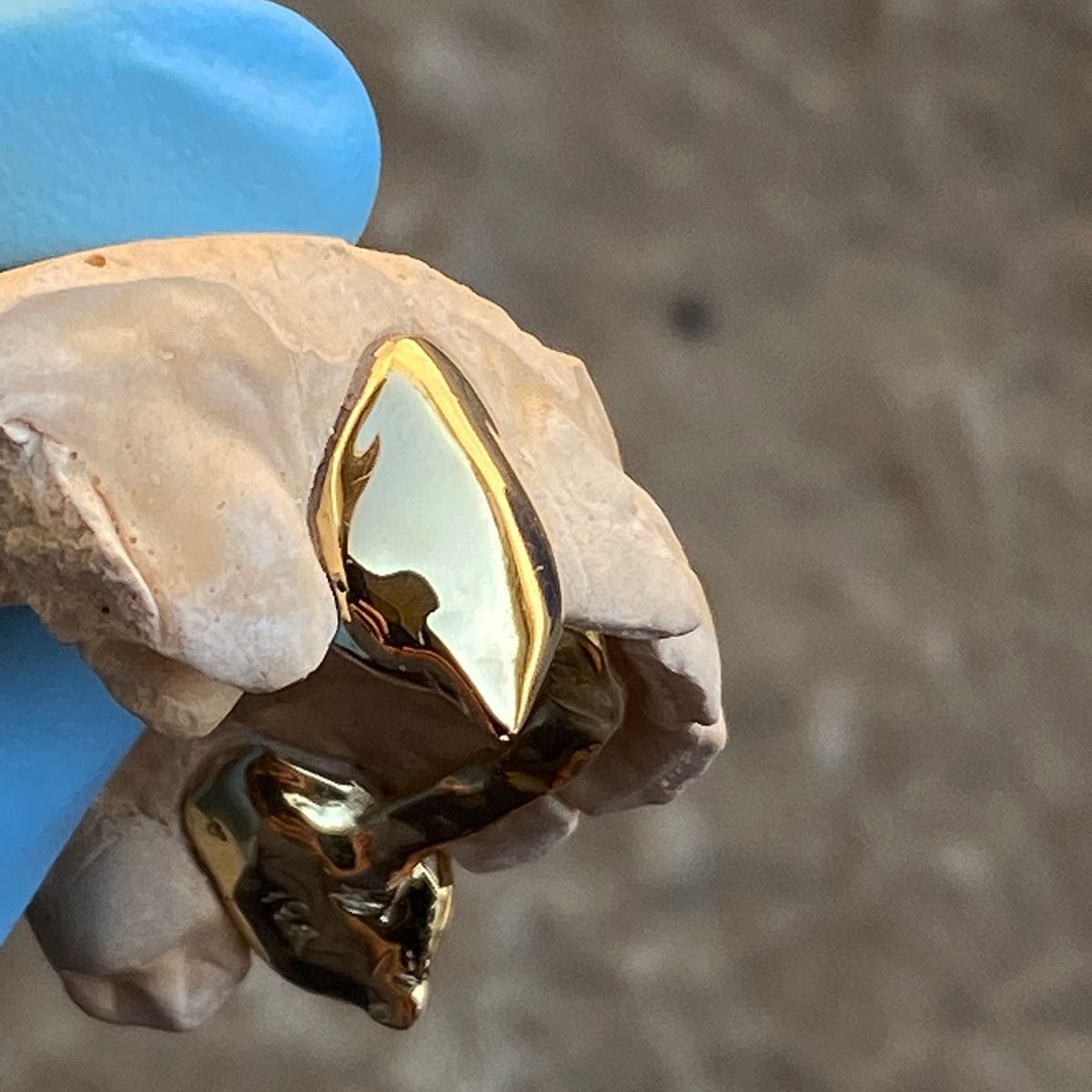 Real 10k Gold Vampire Teeth Vampire Canine Fangs Custom Grillz