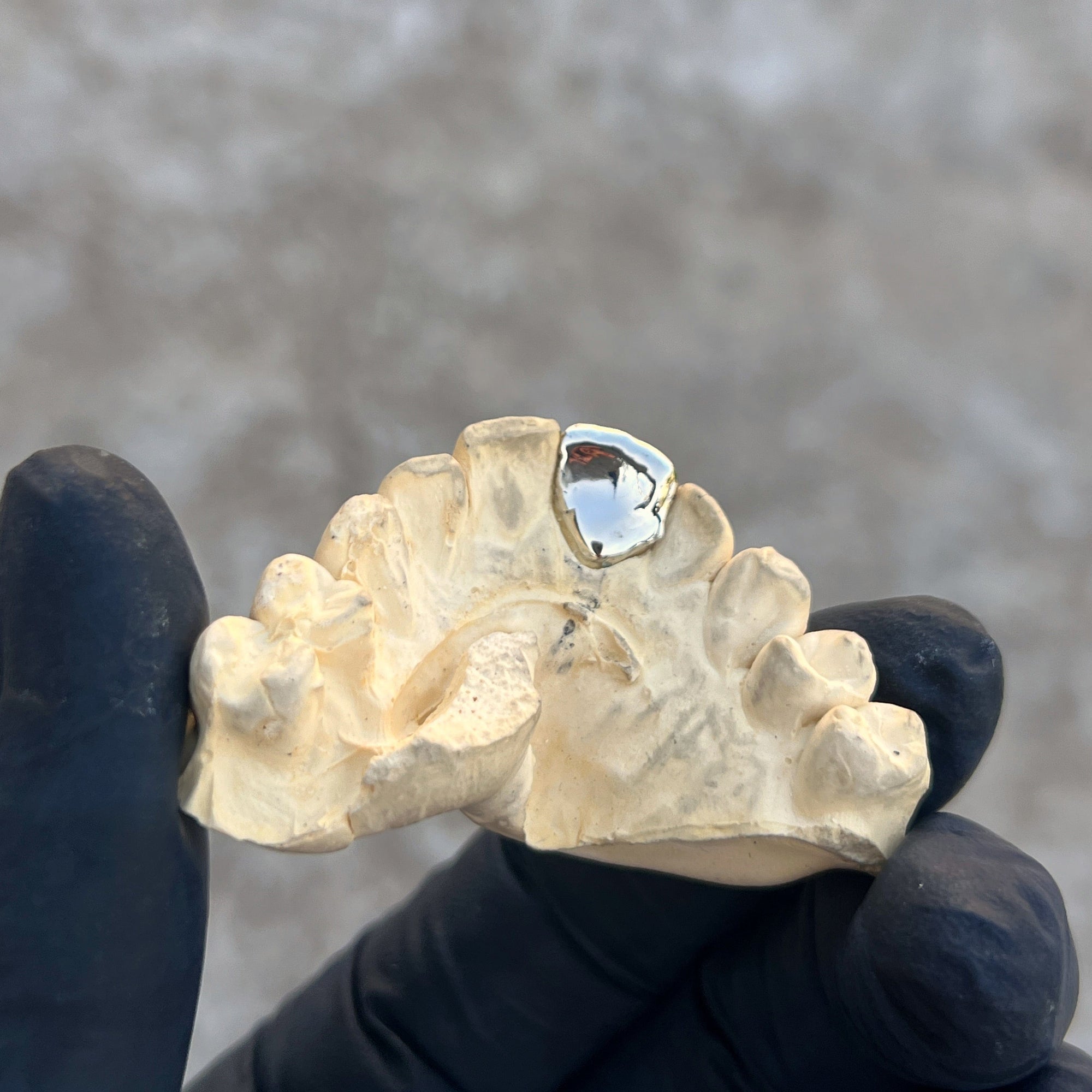 Real 925 Silver Single Cap Boat Anchor Laser Engraved Custom Tooth Cap