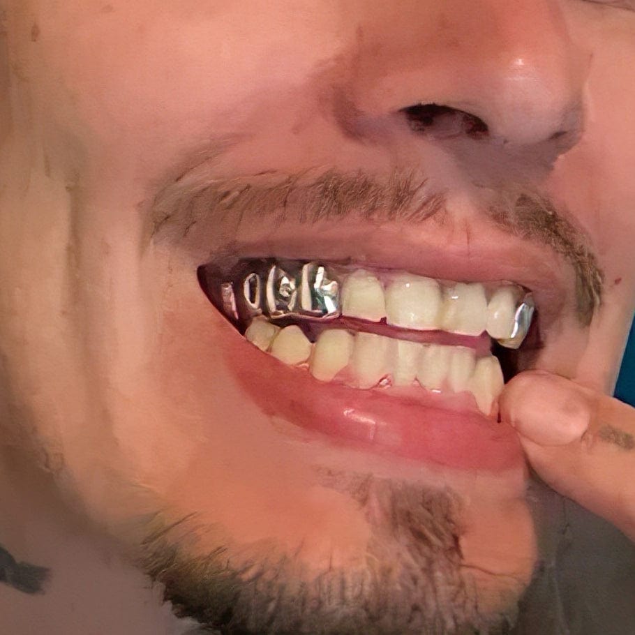 Real 925 Sterling Silver Three Tooth Side Teeth Custom Grillz