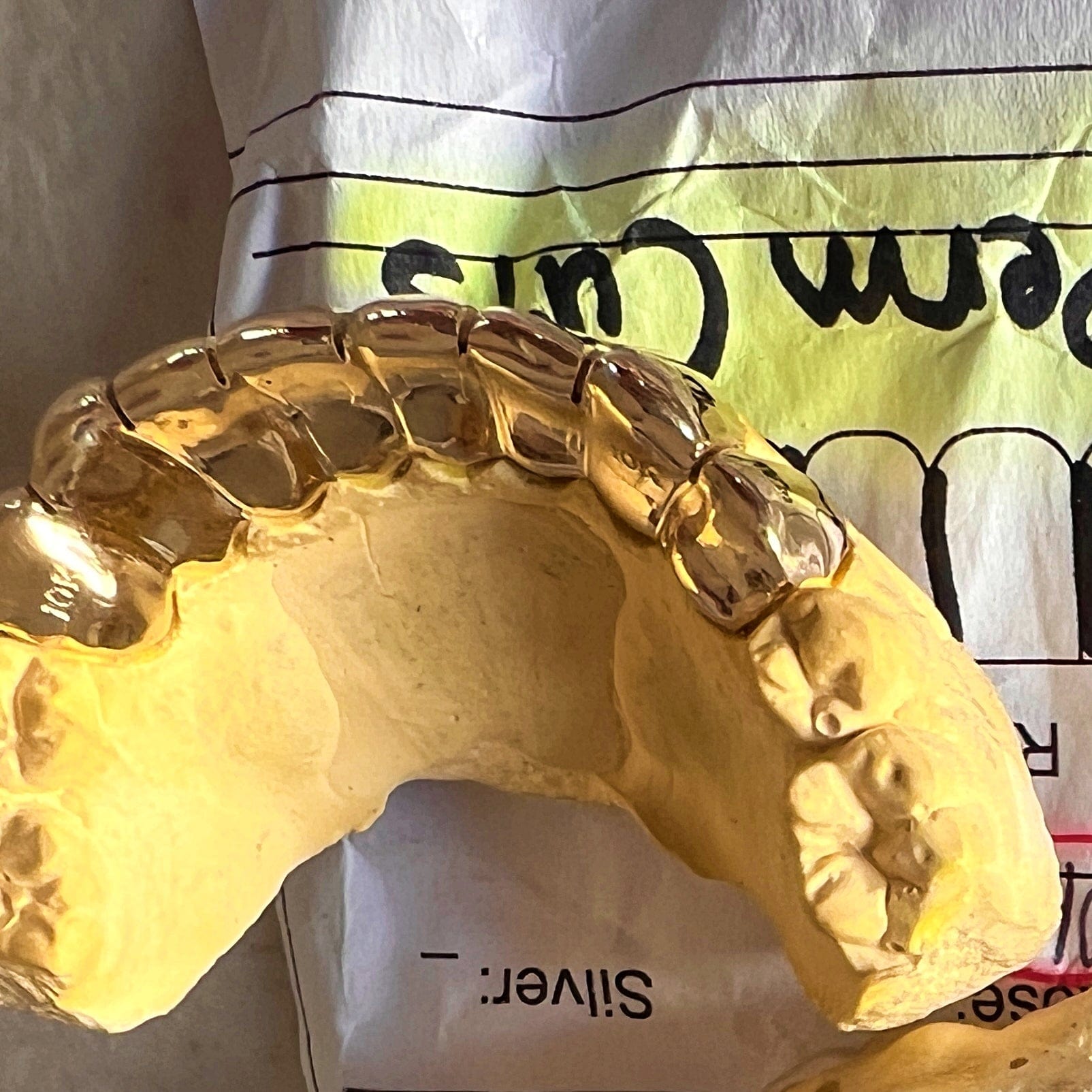 Real Solid 10K Gold or 14K Gold Teeth Permanent Cuts Perm Custom Grill
