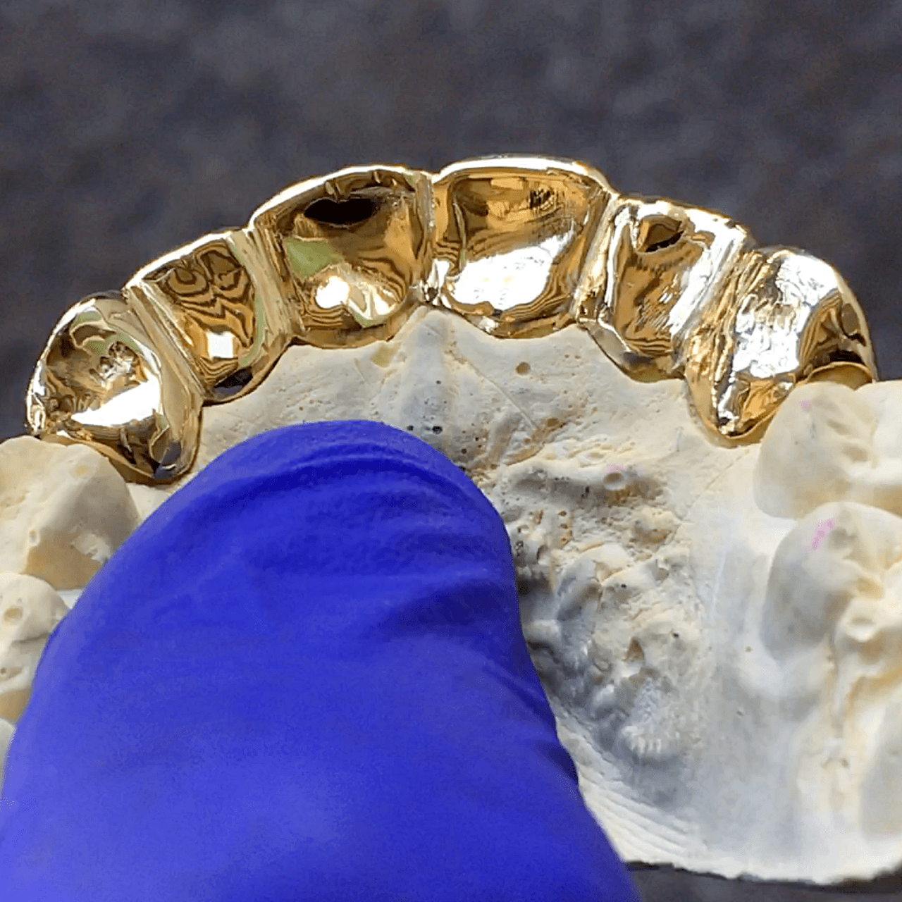 Real Solid 14K Gold Teeth Plain Custom Grillz